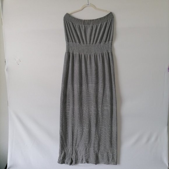 Lark + Grey | Dresses | Lark Grey Womens Black White Striped Strapless ...